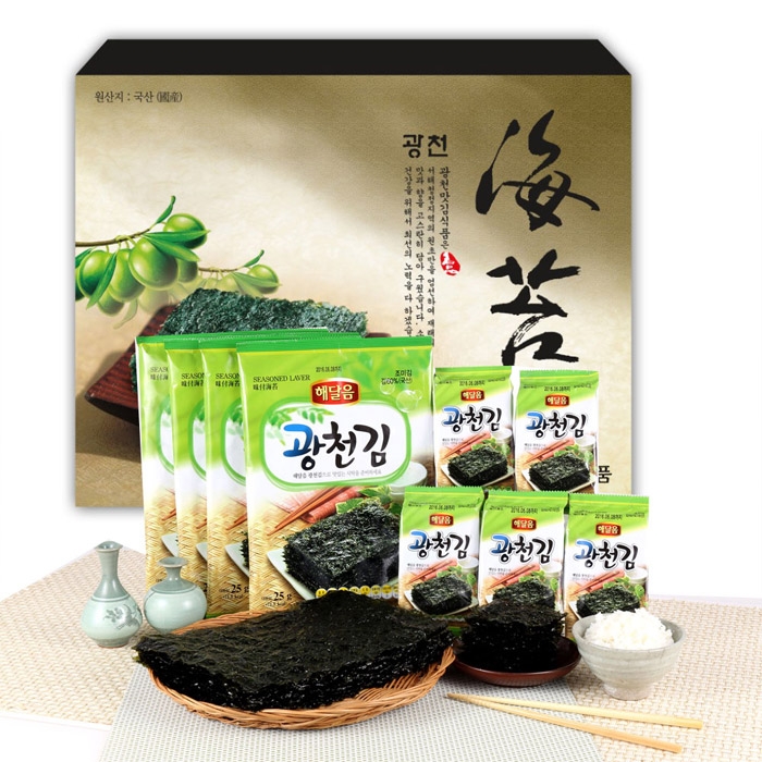 해달음 광천김 10봉 선물세트 전장김 도시락김 김자반 티몬