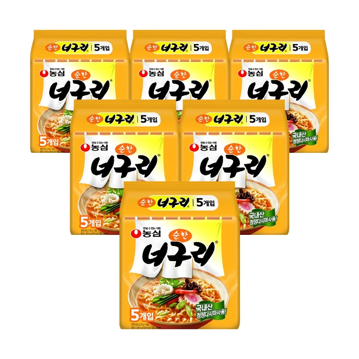 [무료배송] 농심 순한 너구리 120g 5봉 10봉 20봉 30봉 40봉 티몬