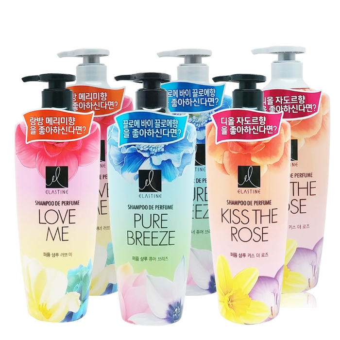 엘라스틴 퍼퓸 샴푸 컨디셔너 600ml 러브미 퓨어프리즈 키스더로즈 티몬